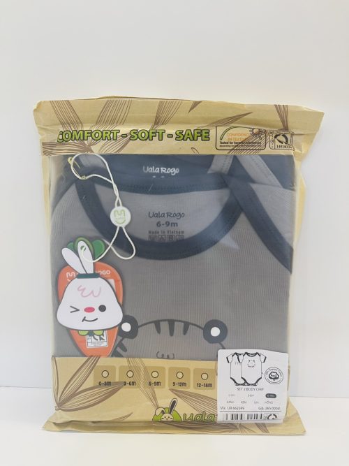 Uala Rogo- Set 2 Body chip- Ghi - MomMomCare.Com - Baby, Kid and Mom.